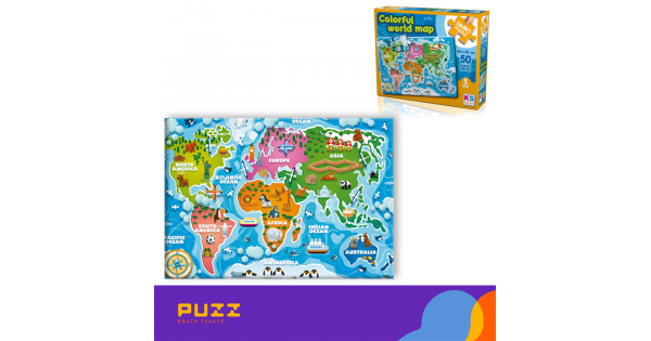 Jumbo ფაზლი – მსოფლიო რუკა | საგანმანათლებლო საბავშვო ფაზლი | Puzz.ge